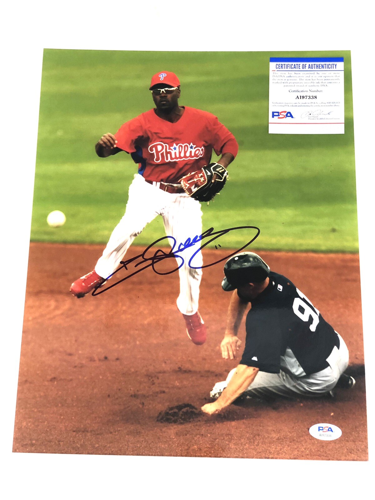 JIMMY ROLLINS HAND SIGNED 11x14 PHOTO PHILADELPHIA PHILLIES PSA DNA | eBay
