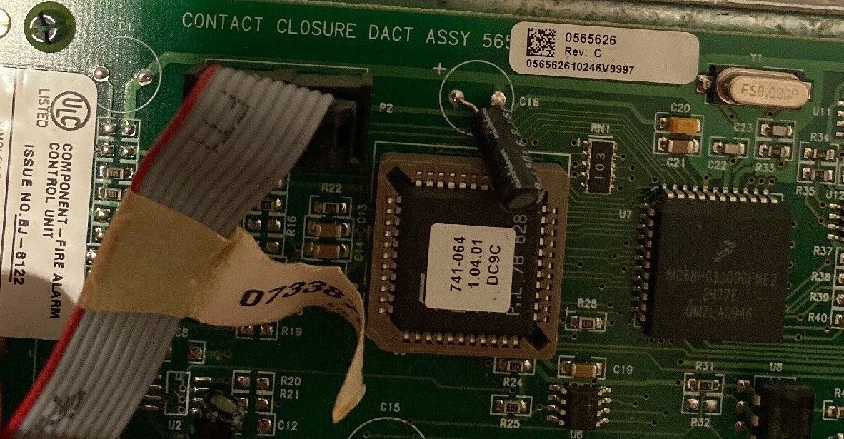 SIMPLEX FIRE ALARM 565-626C 0565626 CONTACT CLOSURE DACT ASSY BOARD H-2 ...
