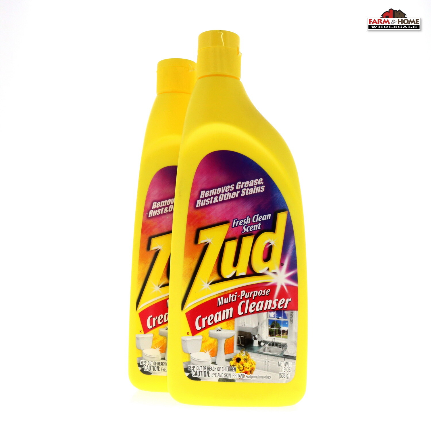 (2) Zud Multi-Purpose Liquid Cream Cleanser Fresh Scent 19oz ~ New ...