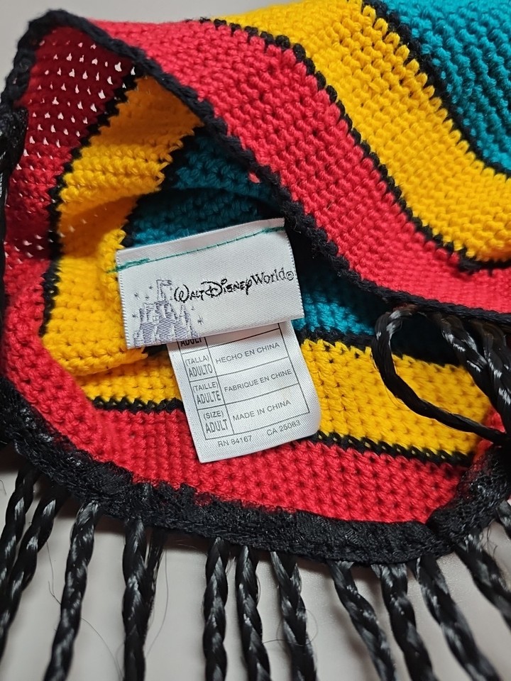 Disney Parks Mickey Mouse Ears Rasta Beanie Hat Jamaican Braid Beads ...