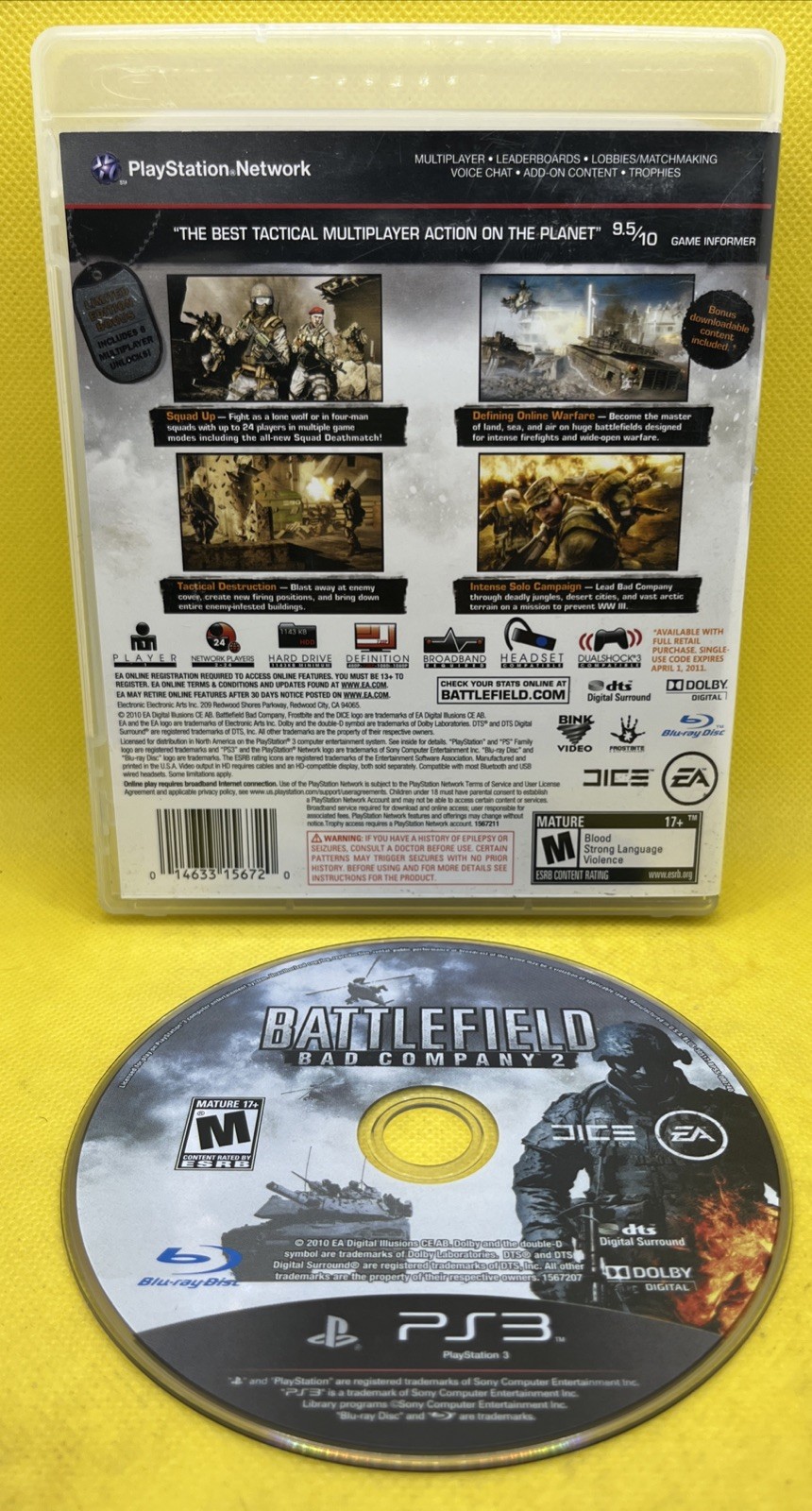 Battlefield: Bad Company 2- LE (Sony PlayStation 3, 2011, PS3, Works ...