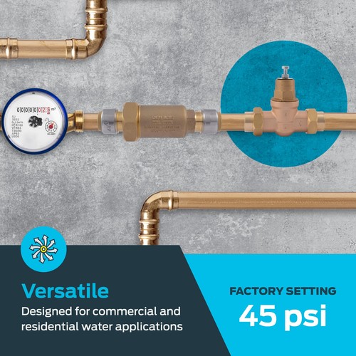 1 Inch EB45 Double Union Pressure Regulating Valve (PRV), 45 PSI, 23156 ...