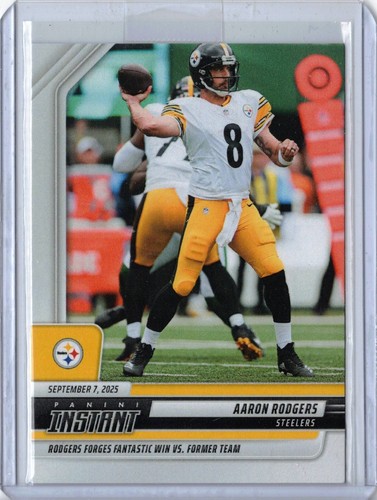2025 Panini Instant NFL #56 Aaron Rodgers Football Card Pittsburgh ...