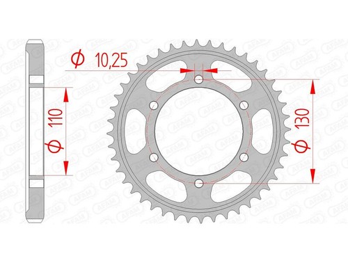17663 - Standard Stahlkrone 12813 - 530 kompatibel mit YAMAHA MT-01 ...