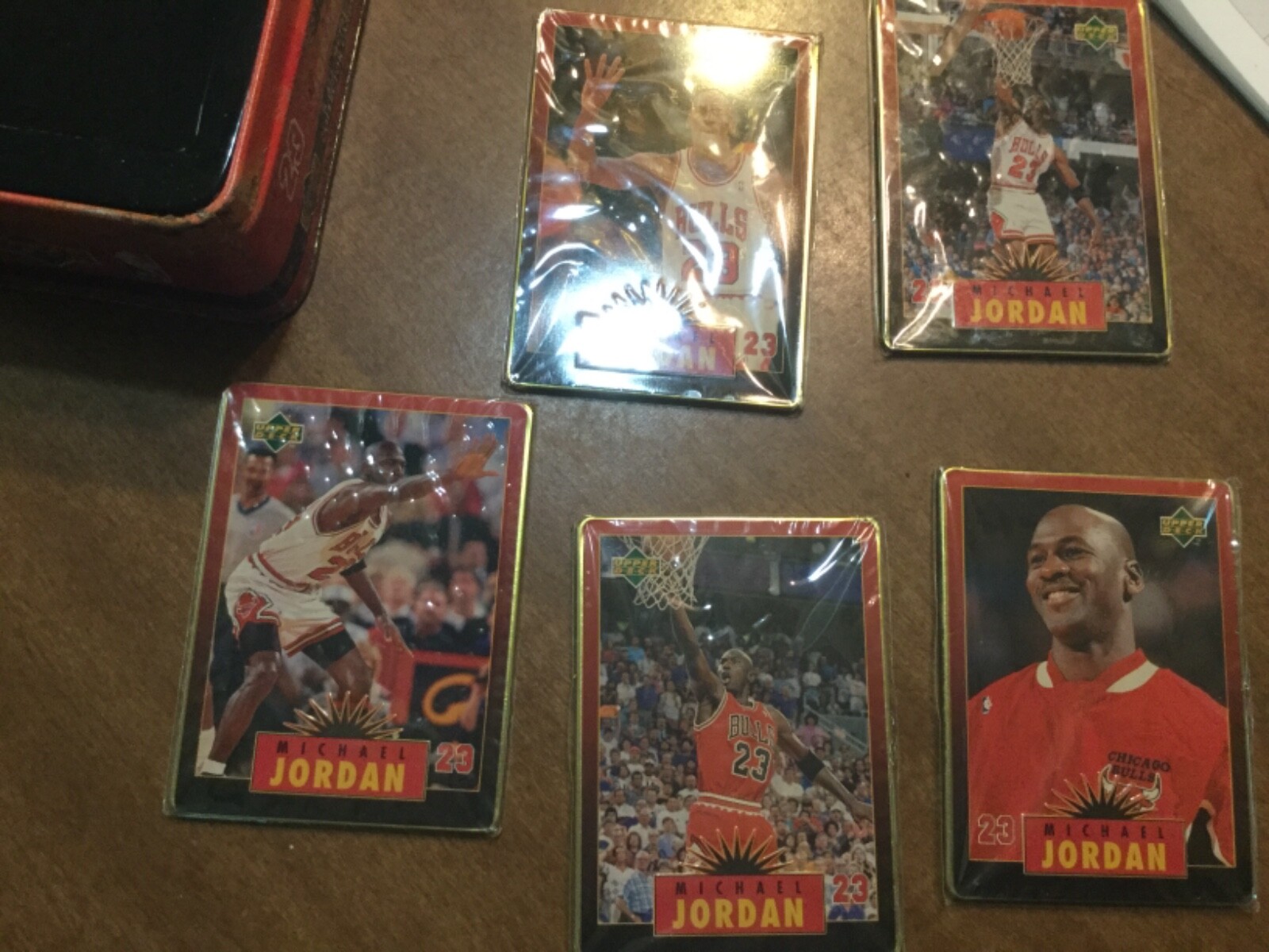 Michael Jordan upper deck collectors cards 5 all metal cards | eBay