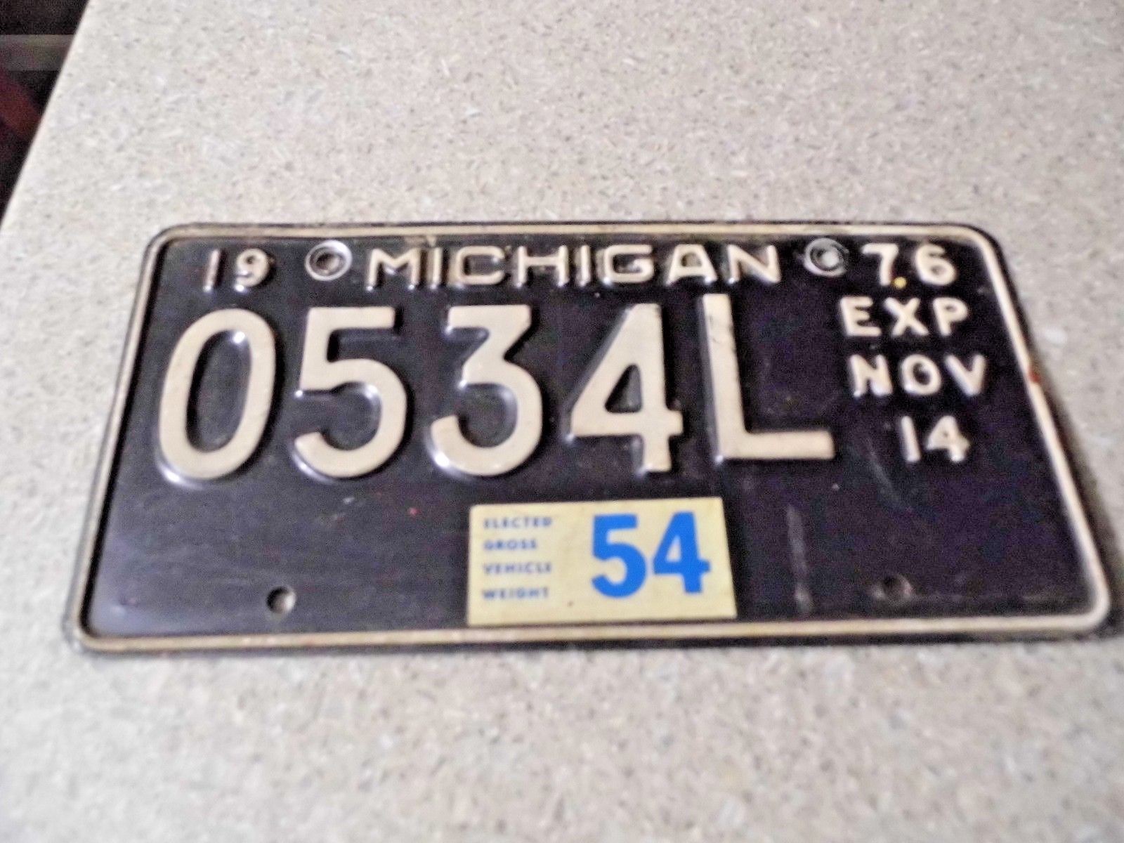 Vintage 1976 Michigan License Plate - 0534L | eBay