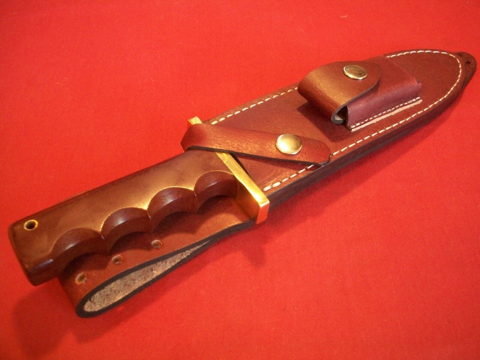 Randall Style Model 14 Attack Knife w/ Brown Micarta Handle & Saw Teeth ...