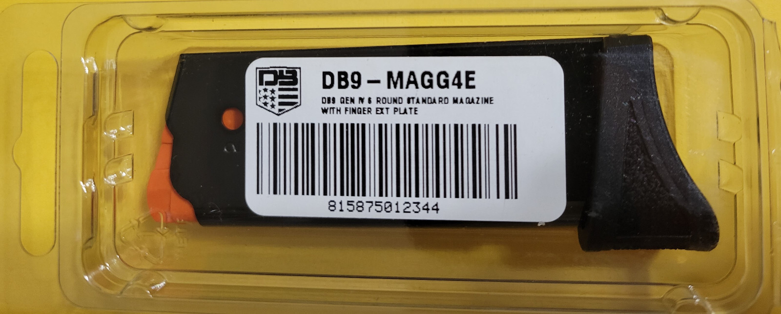 Diamondback DB9 Gen 4 9mm 6 Round Magazine w/ Finger Ext DB9-MAGG4E 6rd ...
