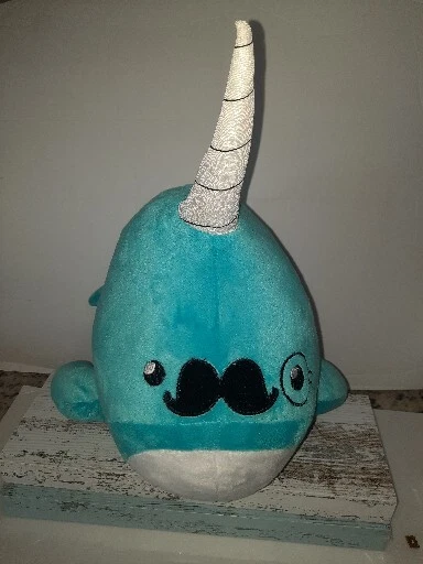 Narwhal Stuffed Animal With Mustache