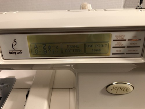 Baby Lock Espree EM1 Embroidery Machine | eBay