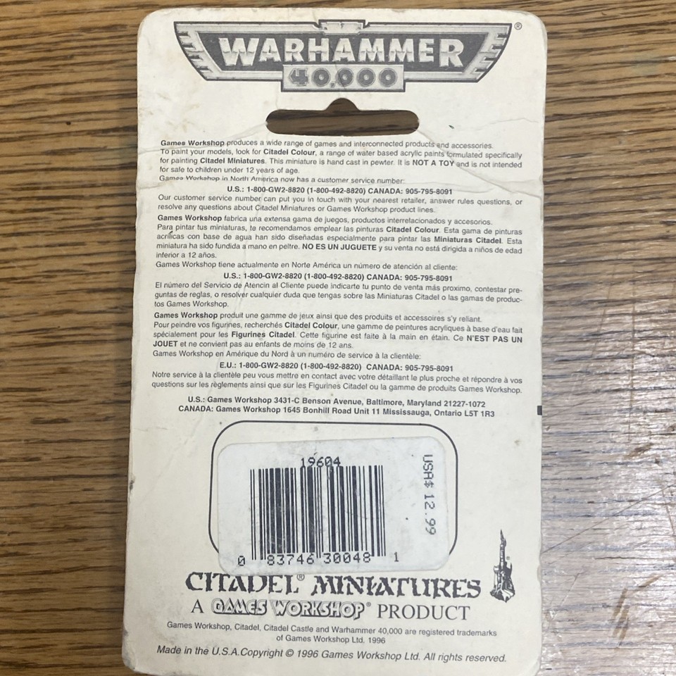 Games Workshop Warhammer 40K Imperial Servitor OOP Tarantula 8048C ...