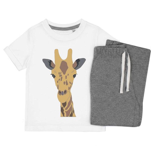 'Giraffe Head' Kids Nightwear / Pyjama Set (KP037586) | eBay