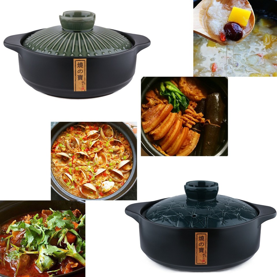 Ceramic Cooking Pot Cooking Clay Earthenware Pot Casserole Stew Pot ...