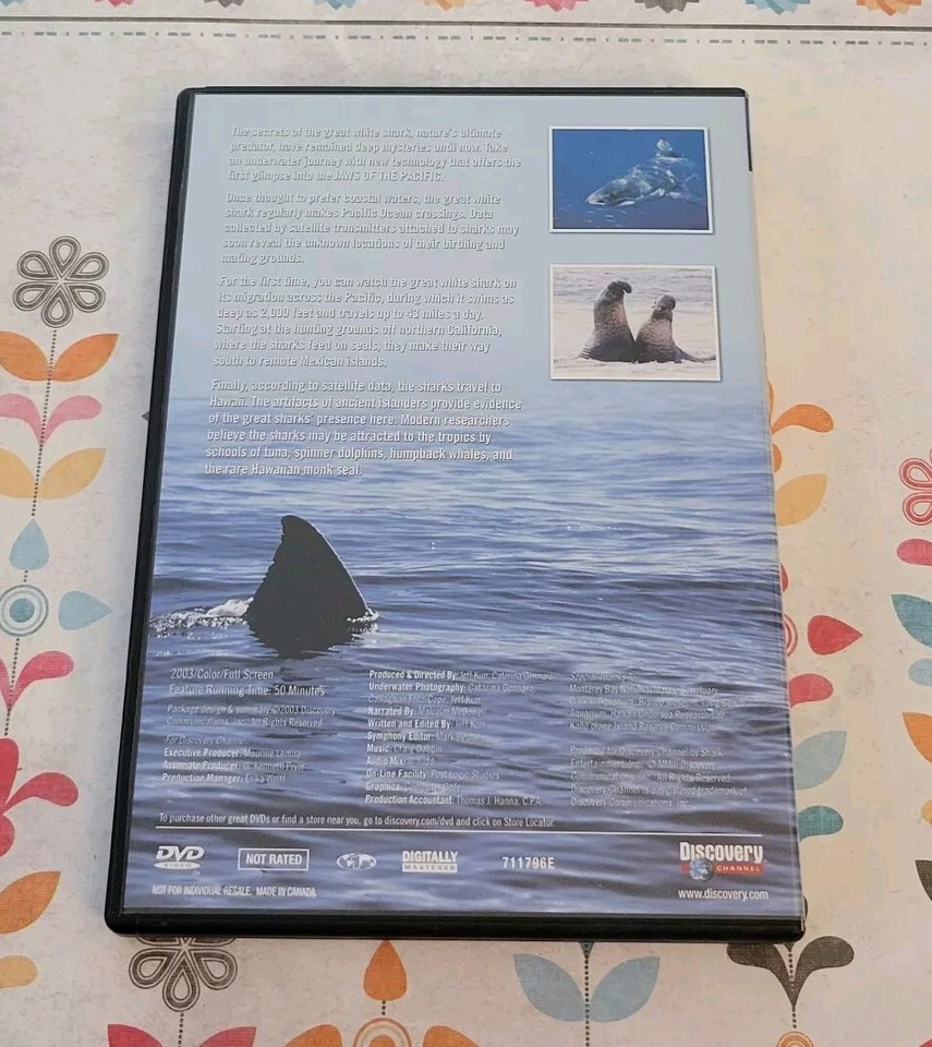 Jaws of the Pacific DVD 2003 Discovery Channel Great White Sharks ...