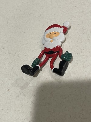 Vintage 3.25" Bendable Bendy Santa Claus Toy Figure Christmas Late 90s ...