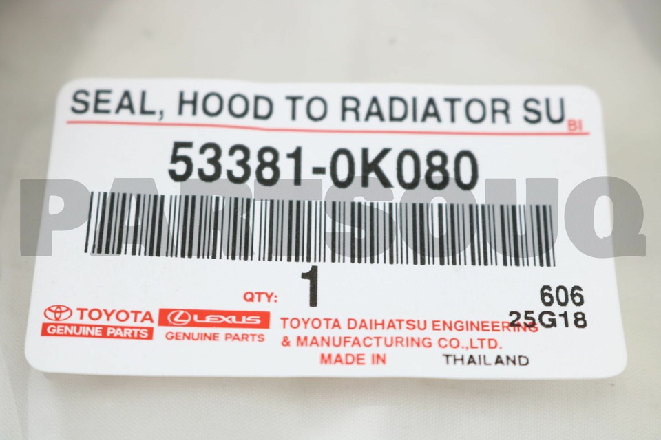 533810K080 Genuine Toyota SEAL HOOD TO RADIAT 53381-0K080 | eBay