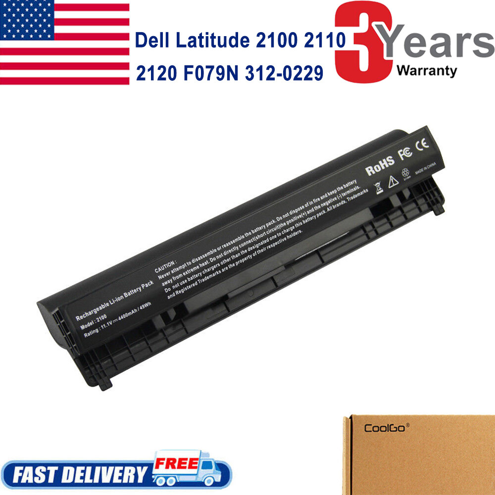 Battery for Dell Latitude 2100 2110 2120 312-0229 4H636 00R271 451 ...