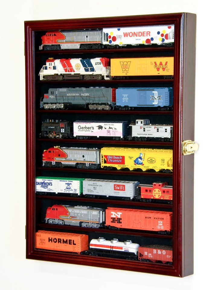 Small HO Scale Train Model Trains Locomotive Engine Display Case ...