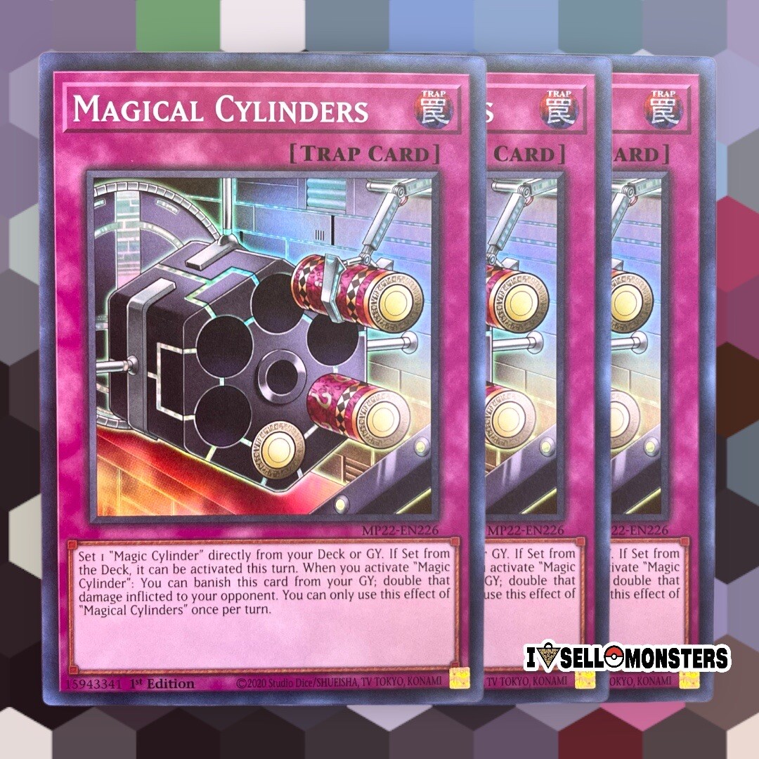 Yu-gi-oh! TCG 3x Magical Cylinders MP22-EN226 x3 Super YUGIOH! TRAP ...
