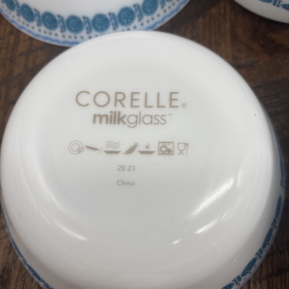 Corelle Azure Medallion Set Of 7 Cereal/Soup Bowls 6" USA | eBay