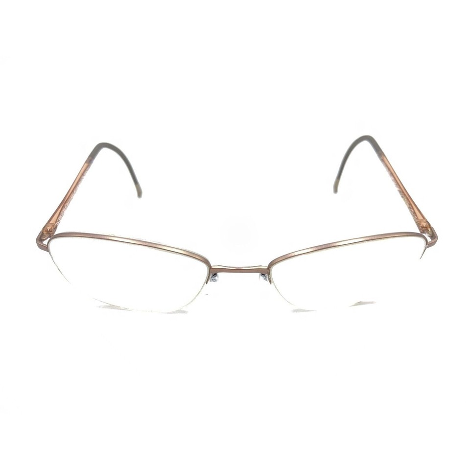 Silhouette 4453 40 6057 Titanium Brown Half Rim Eyeglasses Frames 50-18 ...