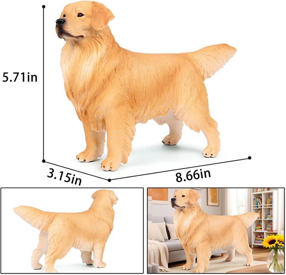 Golden Retriever Resin Sculpture Figurine - Home & Car Decor Gift | eBay