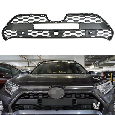 Fits for RAV4 Front Grille Matte Mesh Vent Trim Cover Grill Bar Black ...