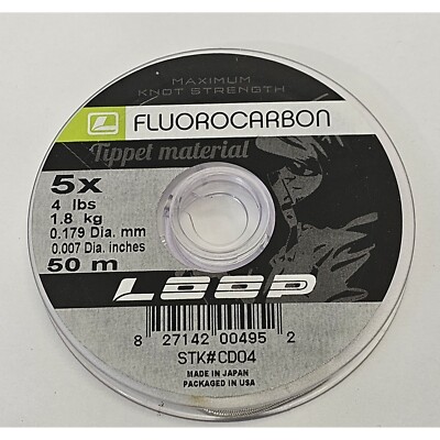 Loop Fluorocarbon Tippet Material - 5X, 4lbs, 1.8kg, 0.179 mm Diameter ...