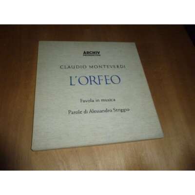 AUGUST WENZINGER l'orfeo MONTEVERDI - German ARCHIVE PRODUKTION 2 Lp ...