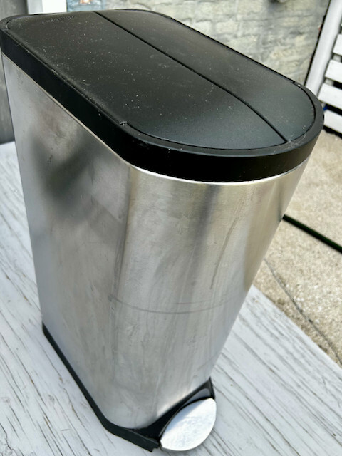 simplehuman 30L trash can butterfly garbage can stainless steel ...