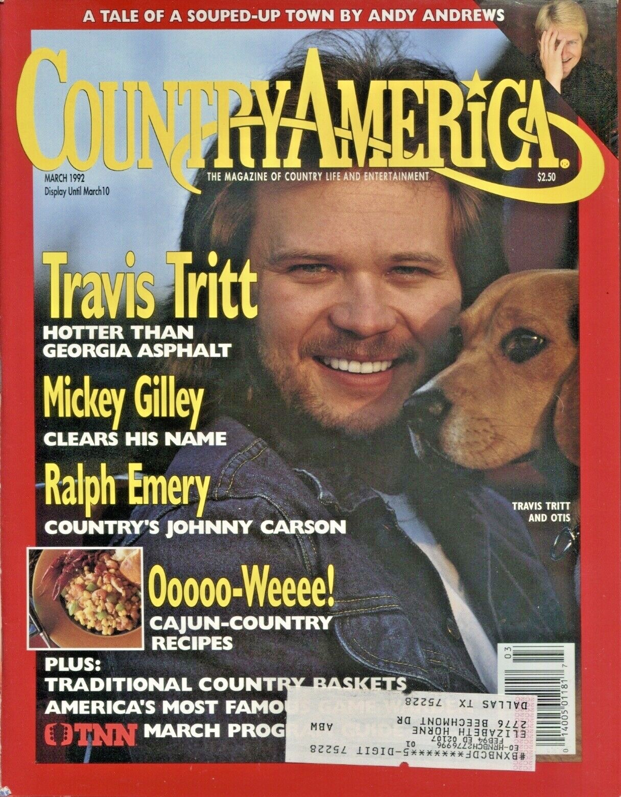 TRAVIS TRITT ~~ Country America Magazine ~~ March 1992 ~~ C-3-2 | eBay