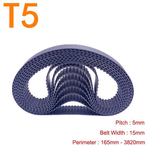 T5 Synchronous Belt 5mm Pitch Rubber Close Loop Timing Belt 15mm Width ...