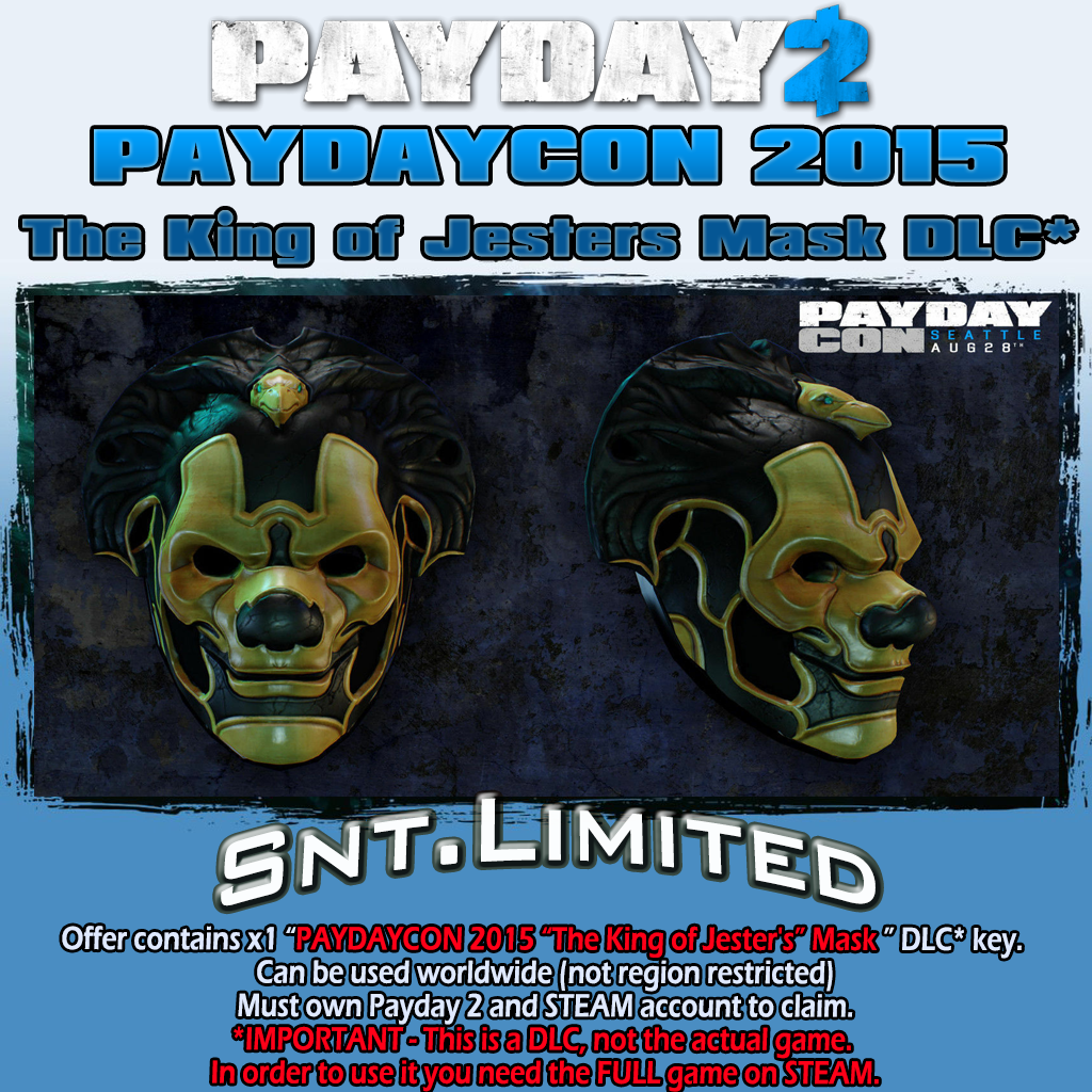 Payday 2 - Promotional Masks DLCs (STEAM) | eBay