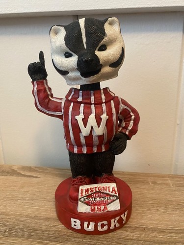🔥 Wisconsin Badgers Mascot Bucky Badger Bobble Head • Insignia USA ...