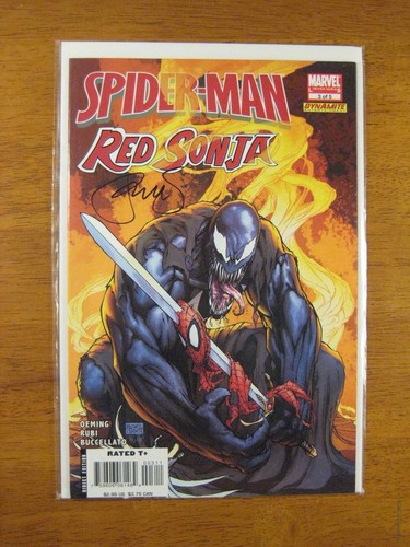Wow! SPIDER-MAN/RED SONJA #3 **SIGNED BY PETER STEIGERWALD!** COA | eBay
