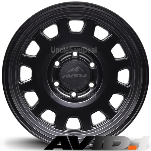 17x9 6x139.7 -12 OFFSET AVID.1 OFF ROAD AT-03 MATTE BLACK MESH TRUCK ...