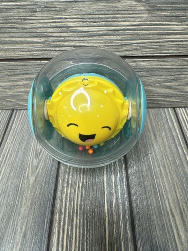 Vintage Fisher Price Roll-A-Rounds Ball Rainbow Smile Face Still nice ...