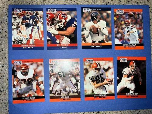 1990 PRO SET BASE FOOTBALL CARDS YOU CHOOSE 6-798 NFL CARD FREE ...