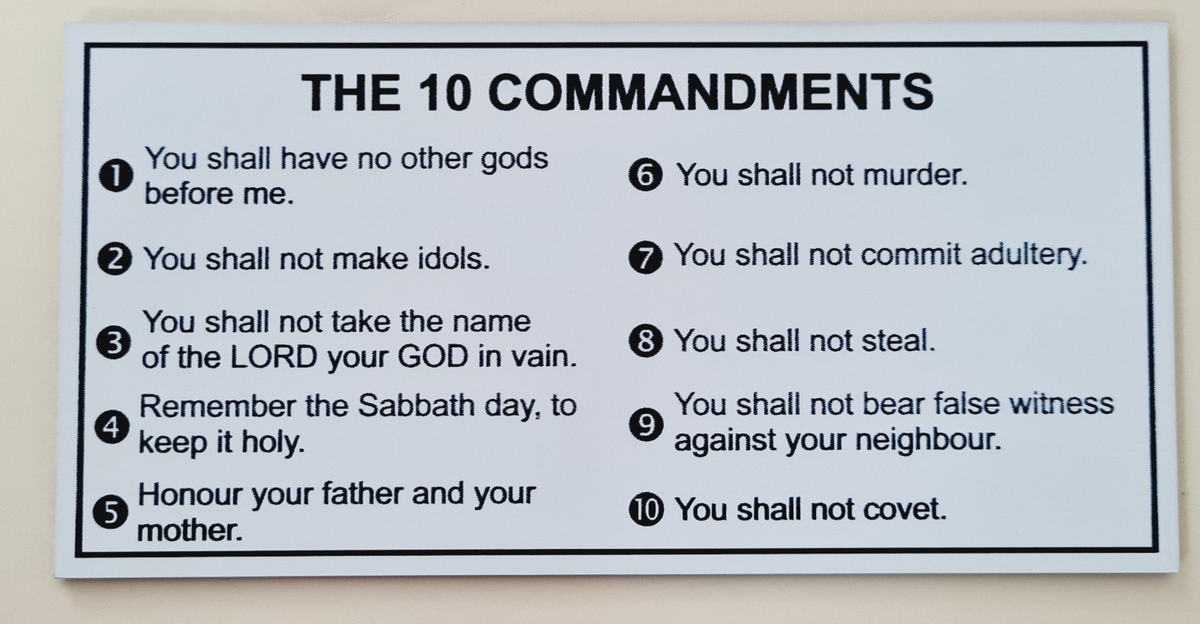 10 Commandments List Catholic