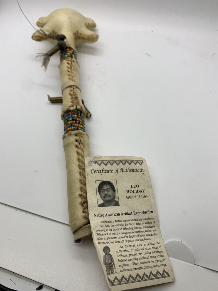 Native American Turtle Shap Rattle For Gourd Dance. Cert. Of Auth ...