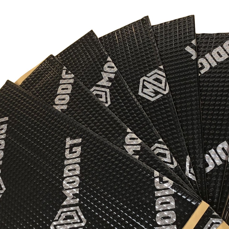 10Sqft 80Mil Car Sound Deadener Butyl Rubber Sound Dampening Deadening ...