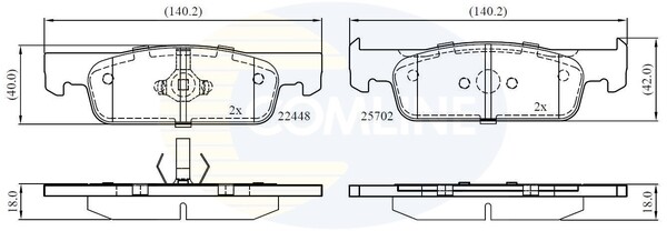 Fits Sandero Logan 0.9 1.2 1.5 dCi 1.6 Intupart Front Brake Pads Set ...