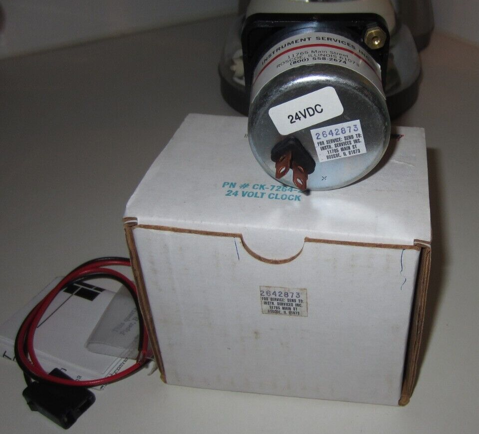 NEW WITH BOX AIRCRAFT CLOCK P/N CK-7264-24 24 VOLT ALT # 2642873 | eBay