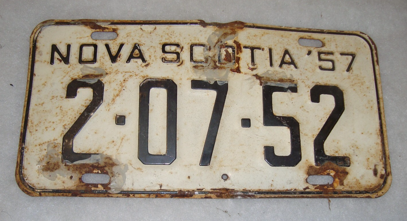 1957 - Antique Nova Scotia License Plate, Auto Tag | eBay