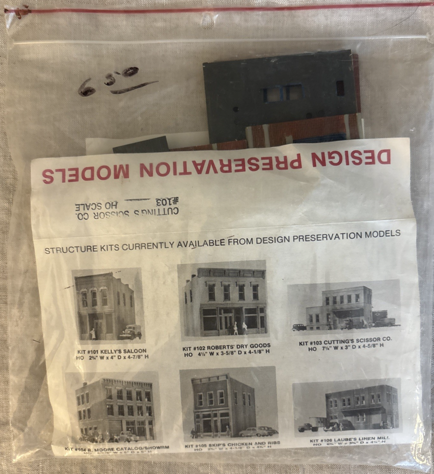 HO Scale DPM Design Preservation Models #103 Cutting's Scissor Co ...