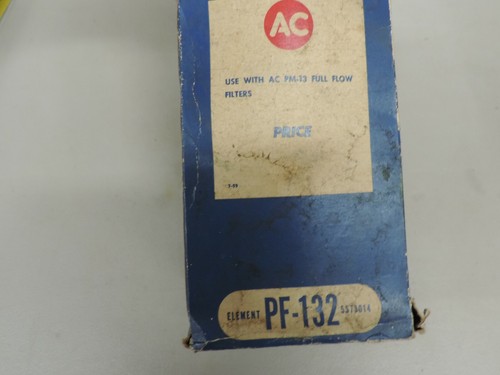 NOS VINTAGE AC P 132 Triple Trapper OIL FILTER - GM Part Number 5573014 ...