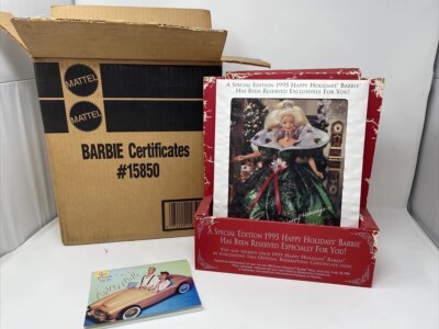 Mattel 1995 Special Edition Holiday Barbie Certificate And Display | eBay