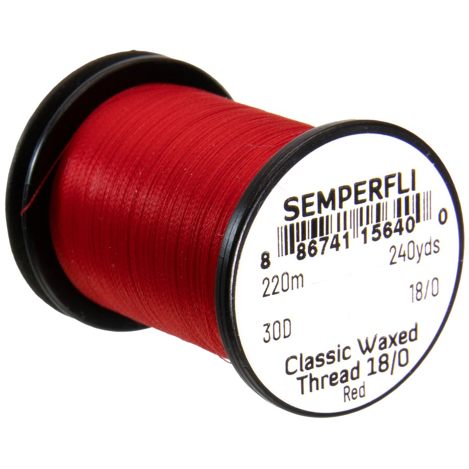 SEMPERFLI CLASSIC WAXED THREAD 18/0 - Fly Tying 30 Denier - 23 Colors ...