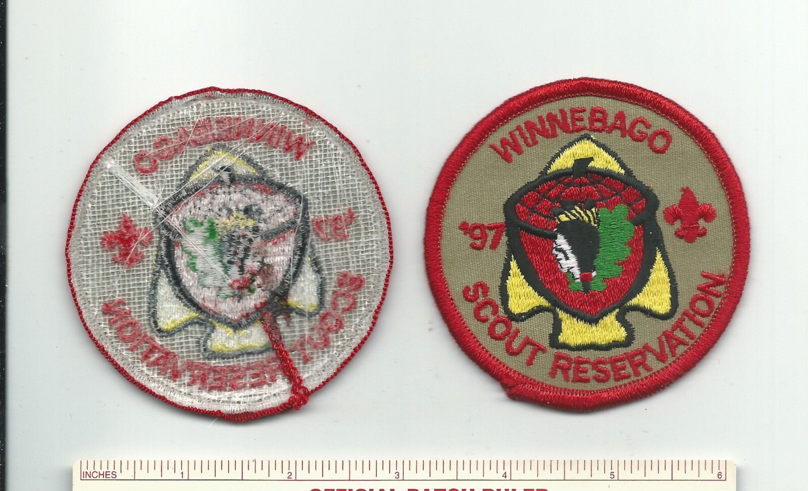 SCOUT BSA 1997 WINNEBAGO RESERVATION CAMP PATCH WATCHUNG COUNCIL MERGED ...