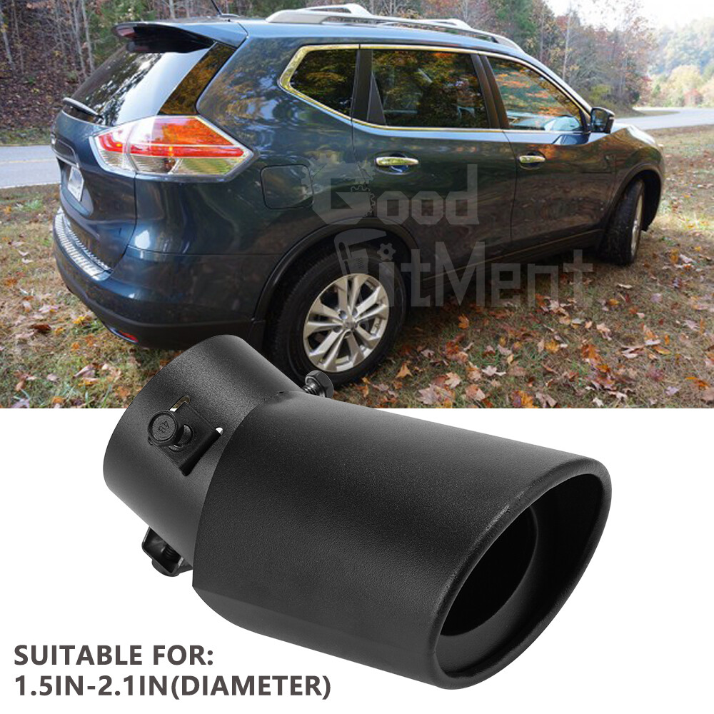Car Exhaust Pipe Tip Rear Stainless Tail Muffler Black For Nissan Rogue ...